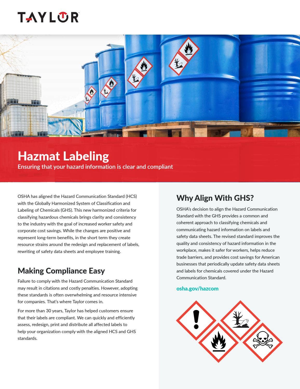 HazMat Labels Brochure by Taylor - Issuu