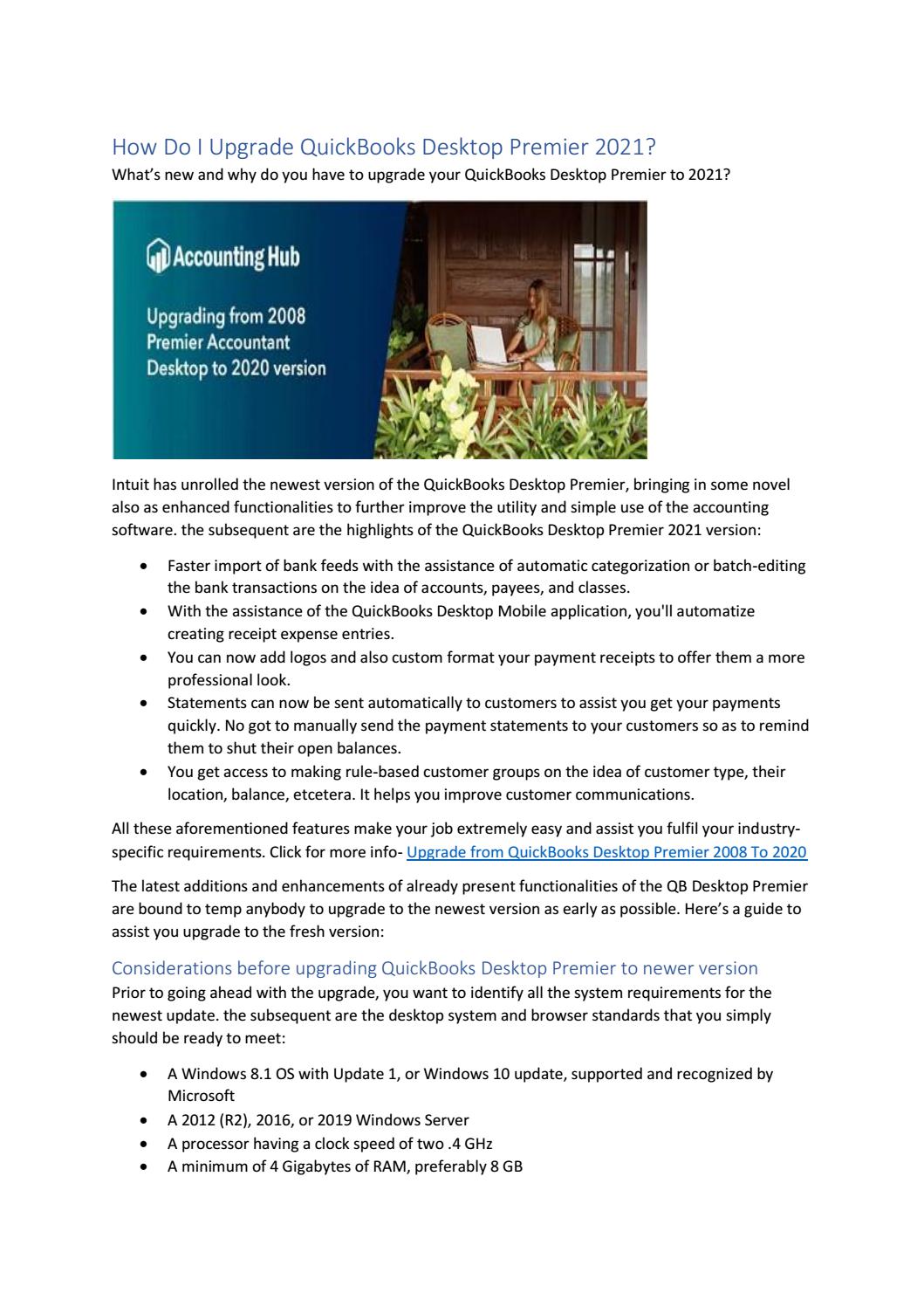 How to Upgrade from QuickBooks Desktop Premier by accounting advice - Issuu