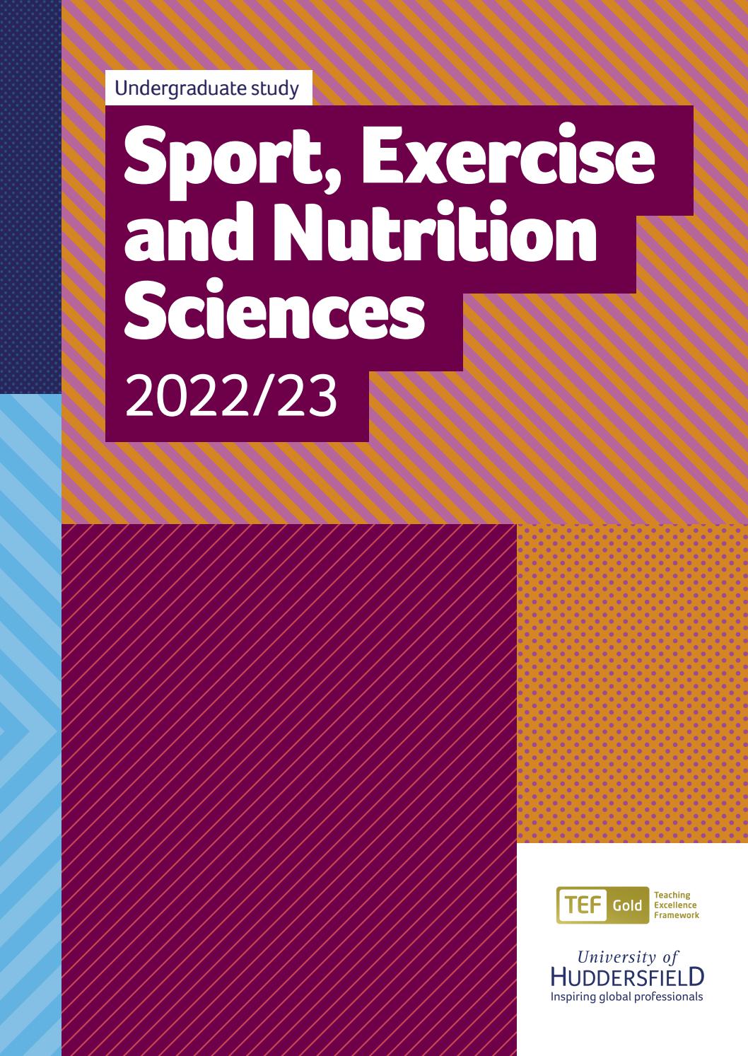 Sport, Exercise and Nutrition Sciences courses 2022/23 by University of ...