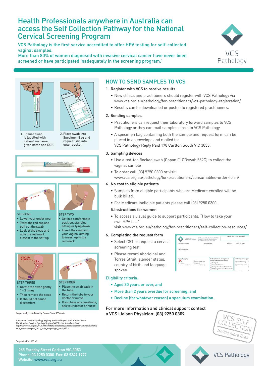 Self Sampling Info Card for GPs by Victorian Cytology Service - Issuu