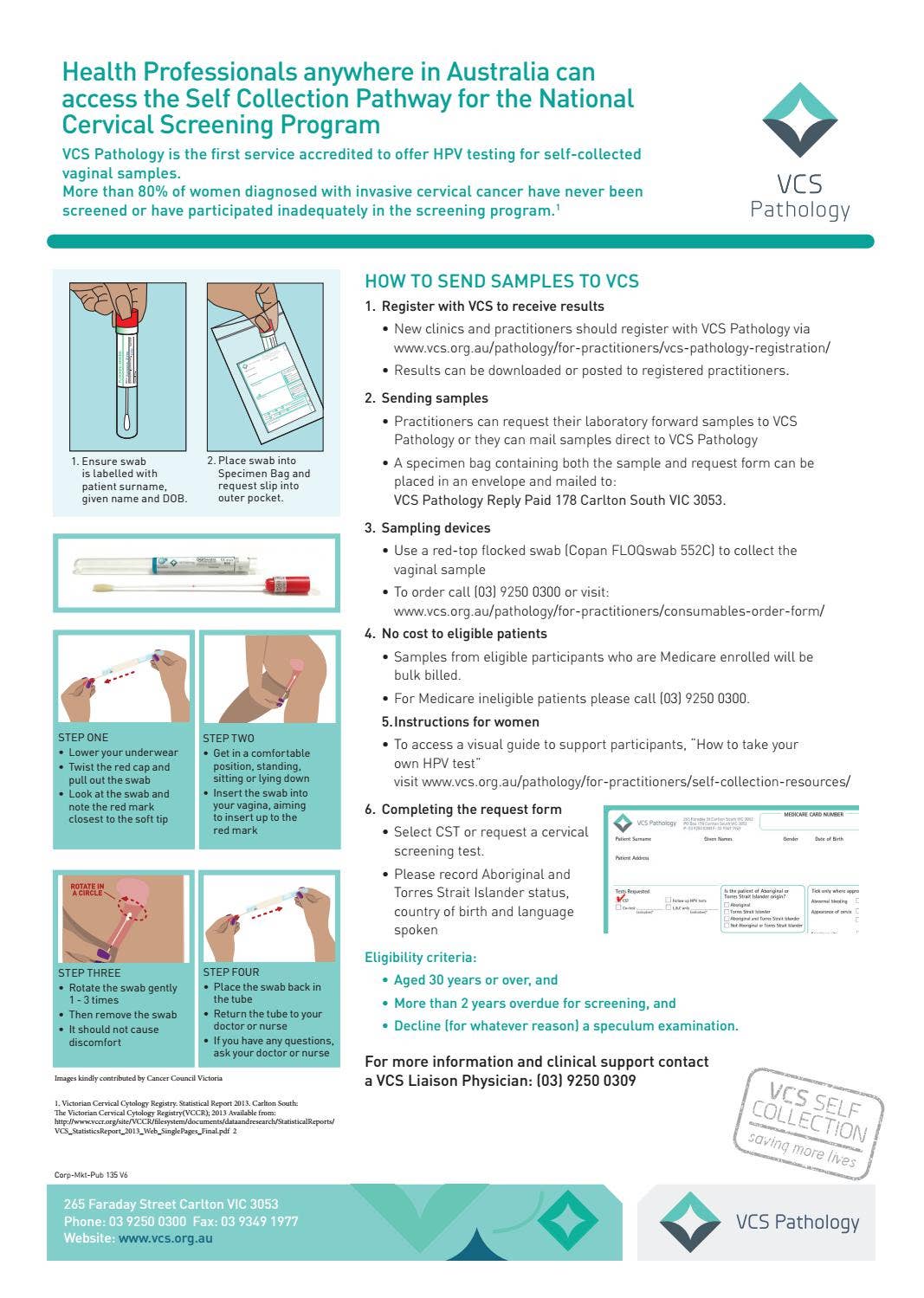 Self Sampling Info Card for GPs by Victorian Cytology Service - Issuu