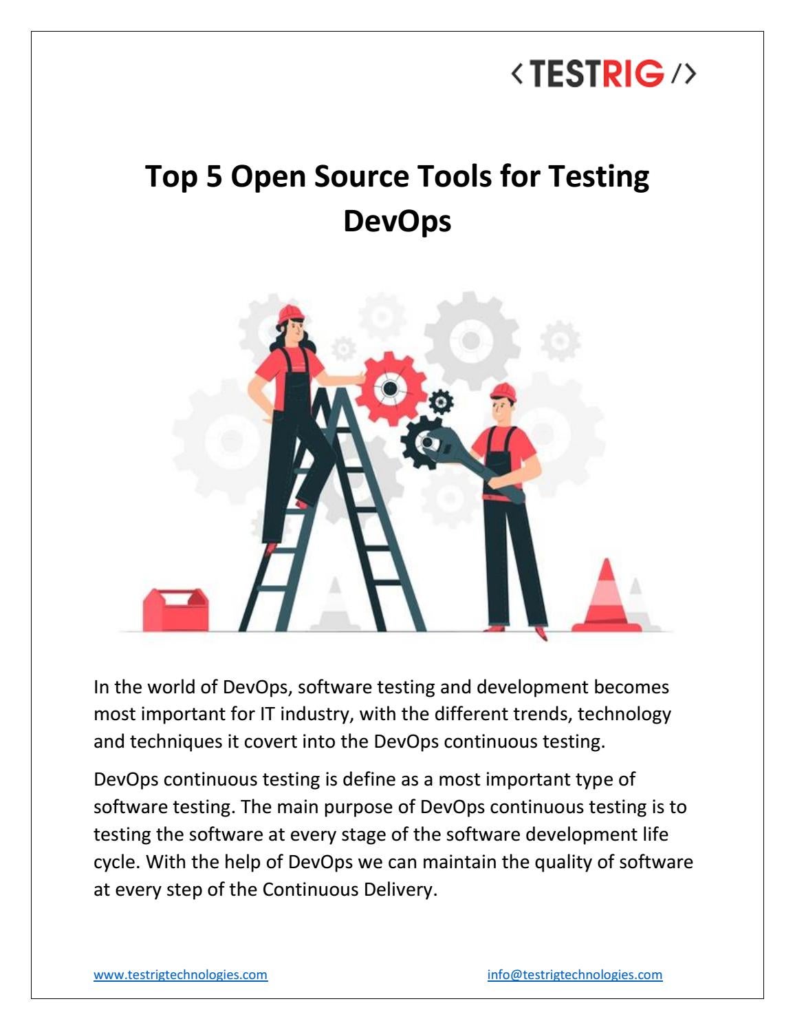 Top 5 Open Source Tools for Testing DevOps by Testrig Technologies - Issuu