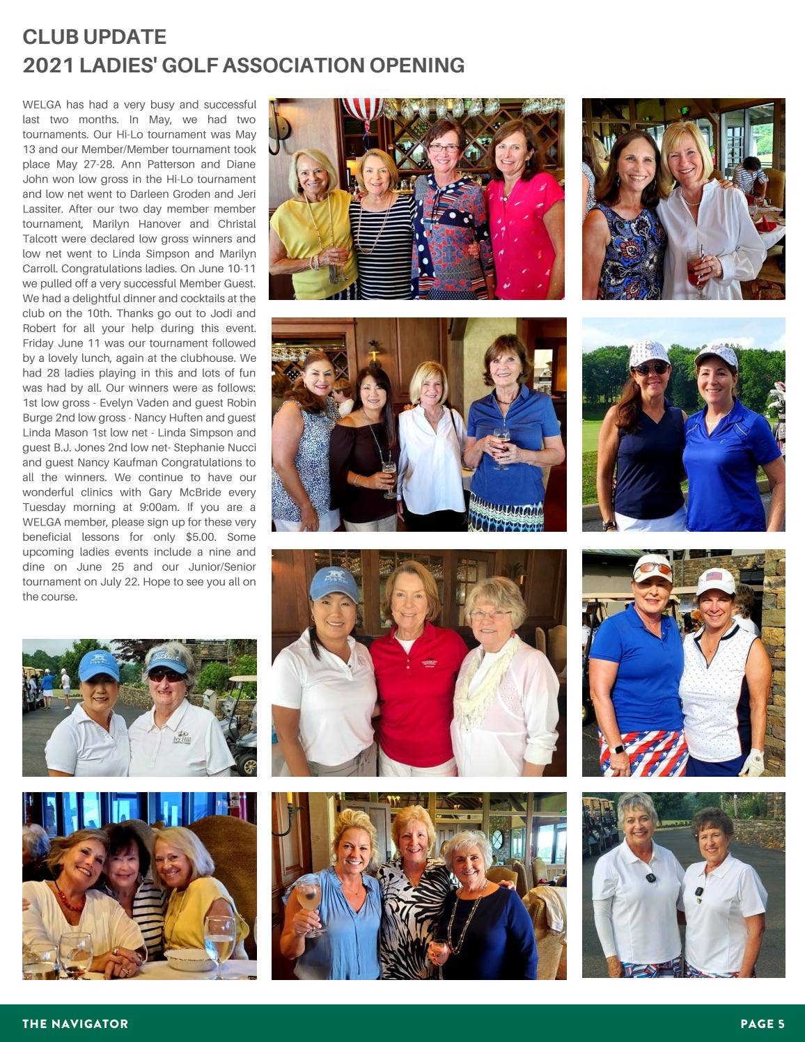 The Water's Edge Country Club July/August Newsletter by McConnell Golf ...