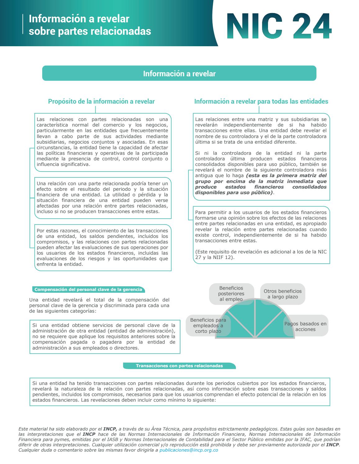 Guia NIC 24 Información a revelar sobre partes relacionadas by INCP - Issuu
