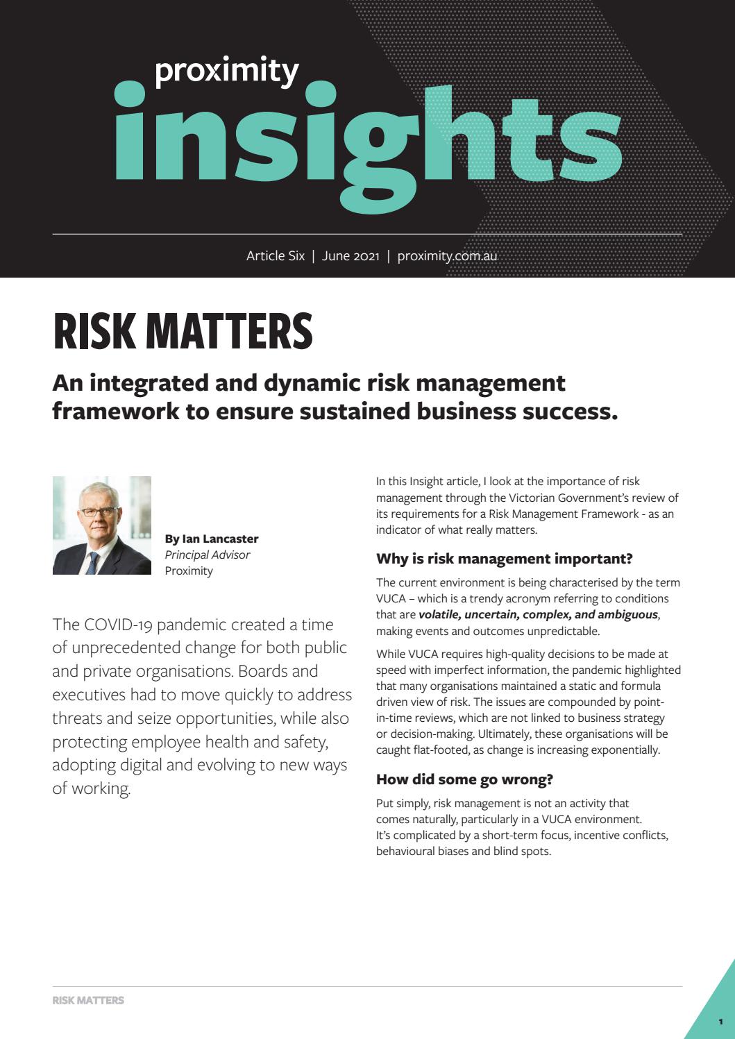 Risk Matters by Proximity - Issuu