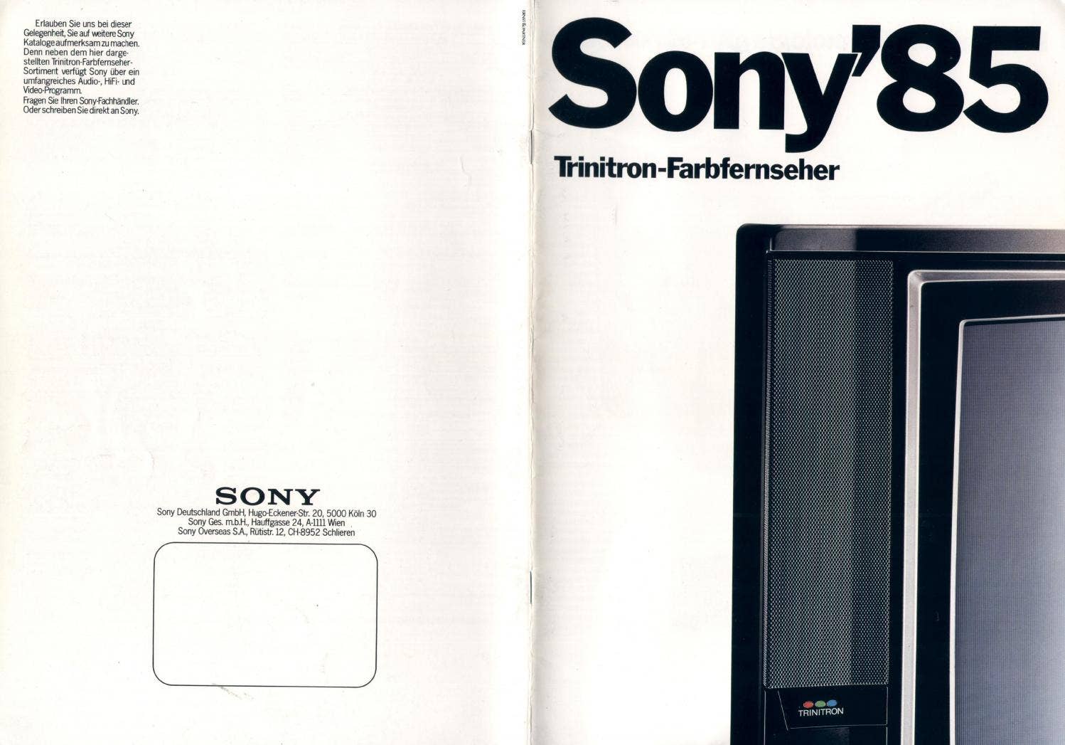 Sony 1985 TV-Programm by Alex Chernyak - Issuu