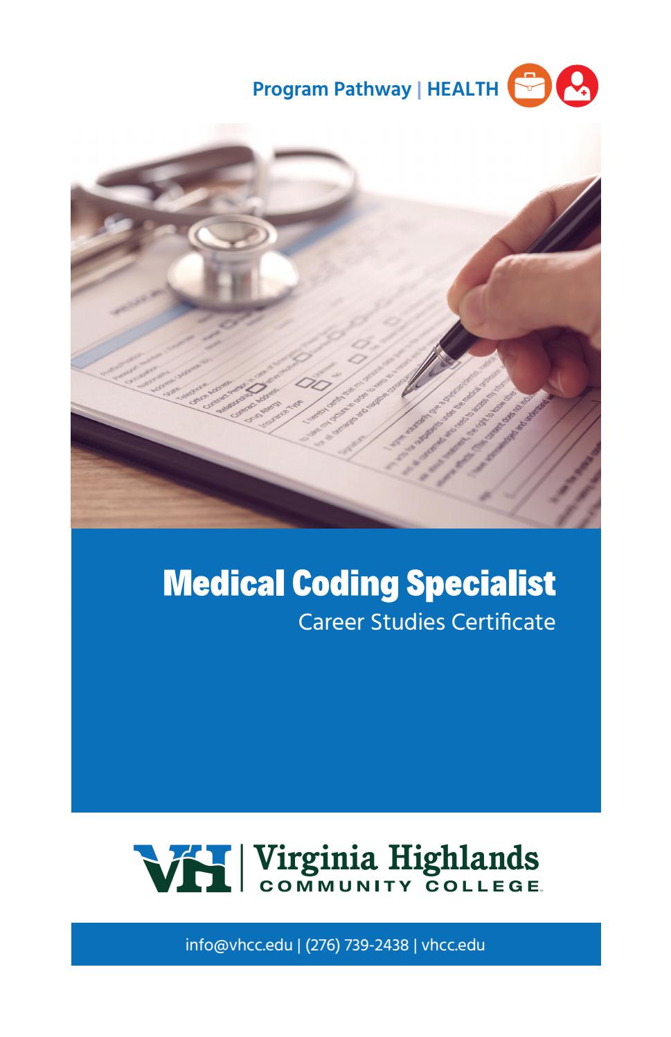 Medical Coding Specialist Pathway | VHCC by Virginia Highlands ...