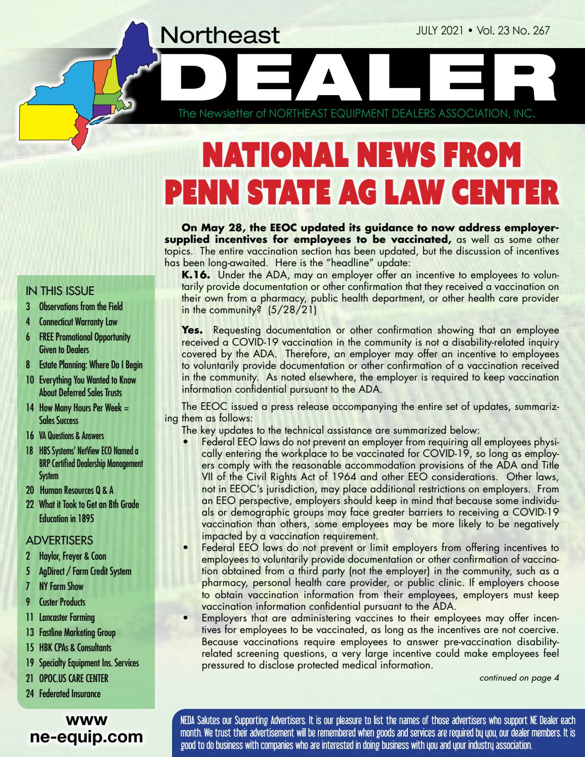 The Northeast Dealer Magazine July 2021 Edition By Dave Close Issuu