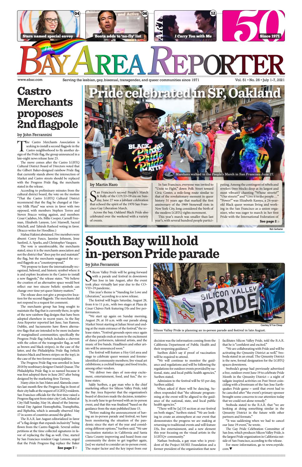 July 1, 2021 Edition of the Bay Area Reporter, America's highest ...
