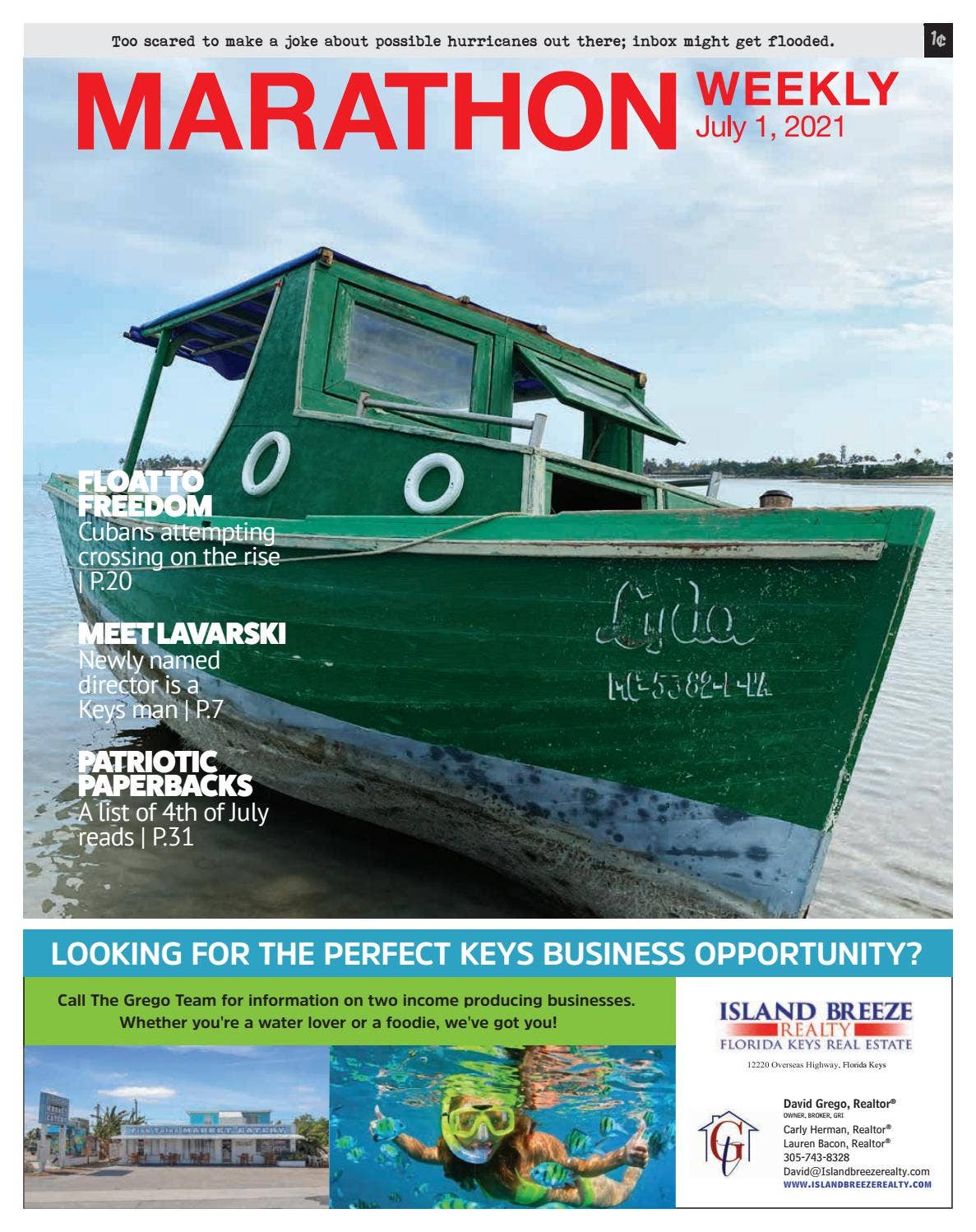 Marathon Weekly 21-0701 by Keys Weekly Newspapers - Issuu