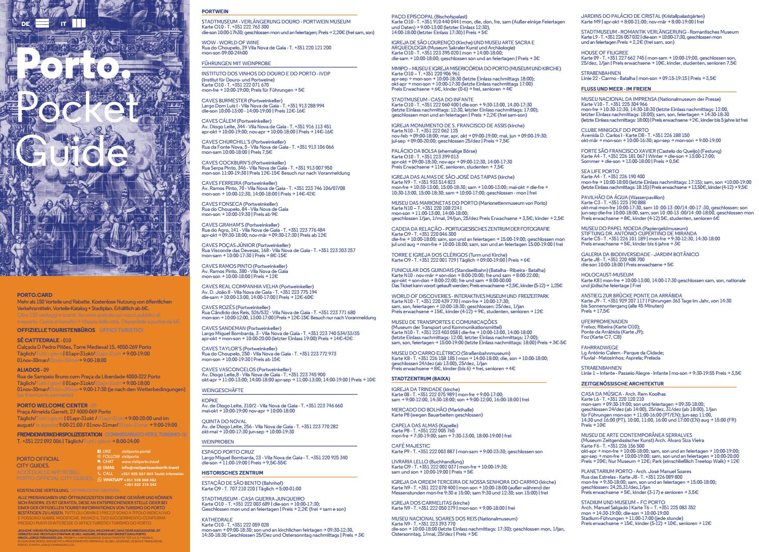 Porto. Pocket Guide (DE/IT) by Portal de Turismo do Município do Porto ...