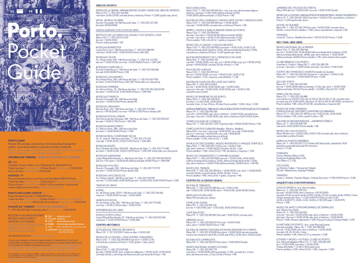 Porto. Pocket Guide (ES/FR) by Portal de Turismo do Município do Porto ...