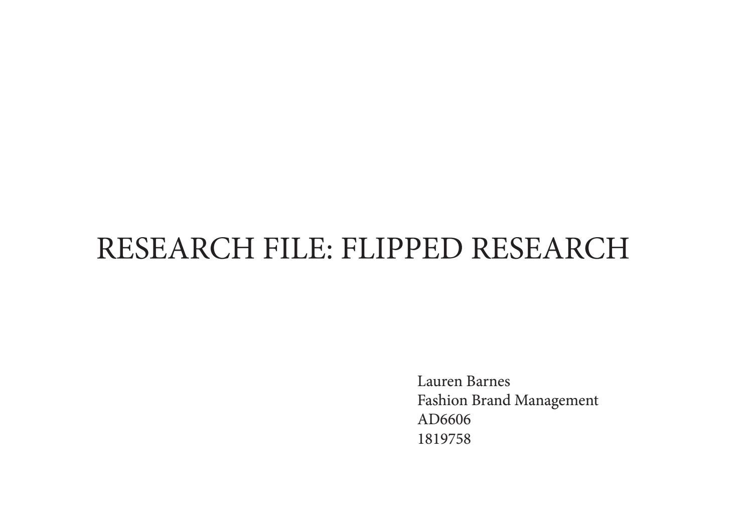 Research File: Flipped Research by laurenbarnes2 - Issuu