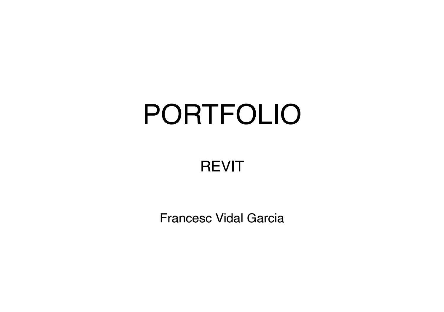 Portfolio de Revit Francesc by Francesc.vidal88 - Issuu
