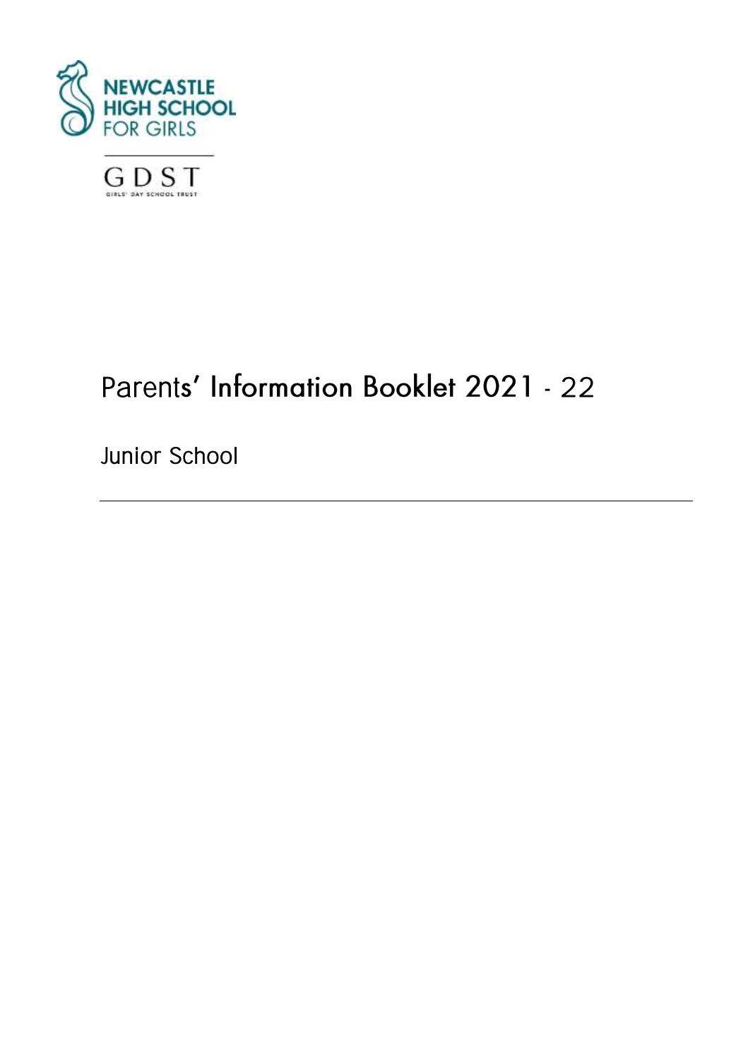 Parent Information Booklet 2021-22 by ncl38 - Issuu