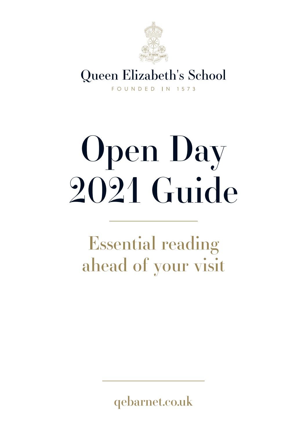 QES_Open_Day_2021_Guide by qebarnet1573 - Issuu