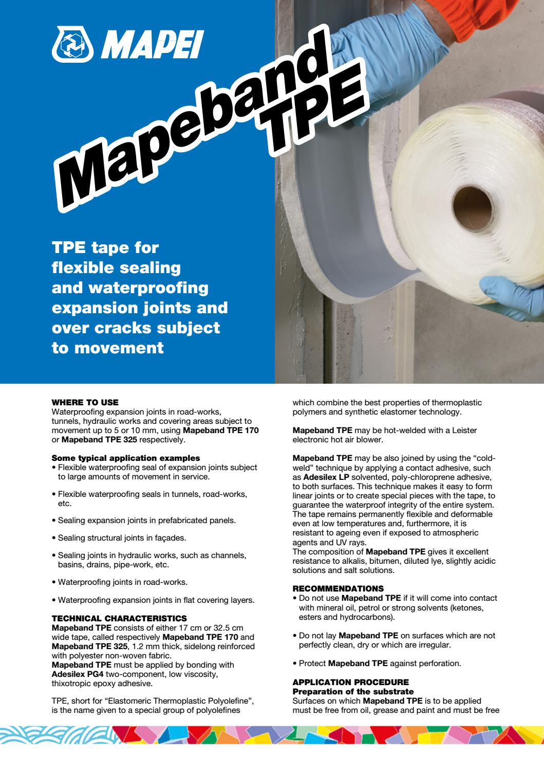 MAPEBAND TPE data sheet by nationaltiles - Issuu
