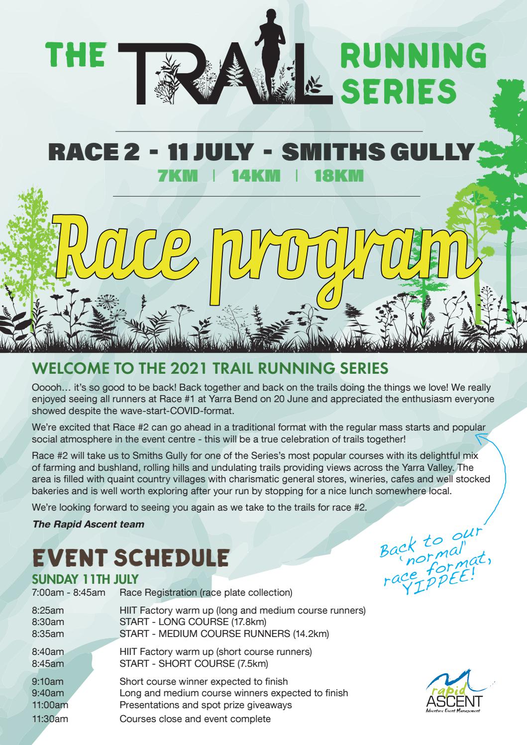 Trail Running Series - RACE 2 - event program by rapidascent - Issuu