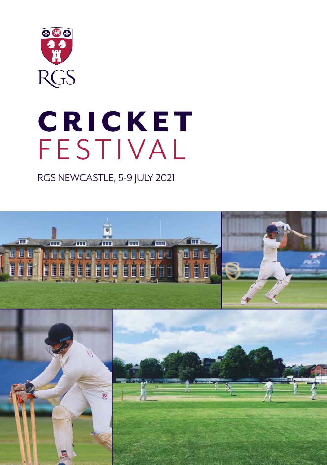 RGS Cricket Festival - 5-9 July 2021 by RGS Newcastle - Issuu