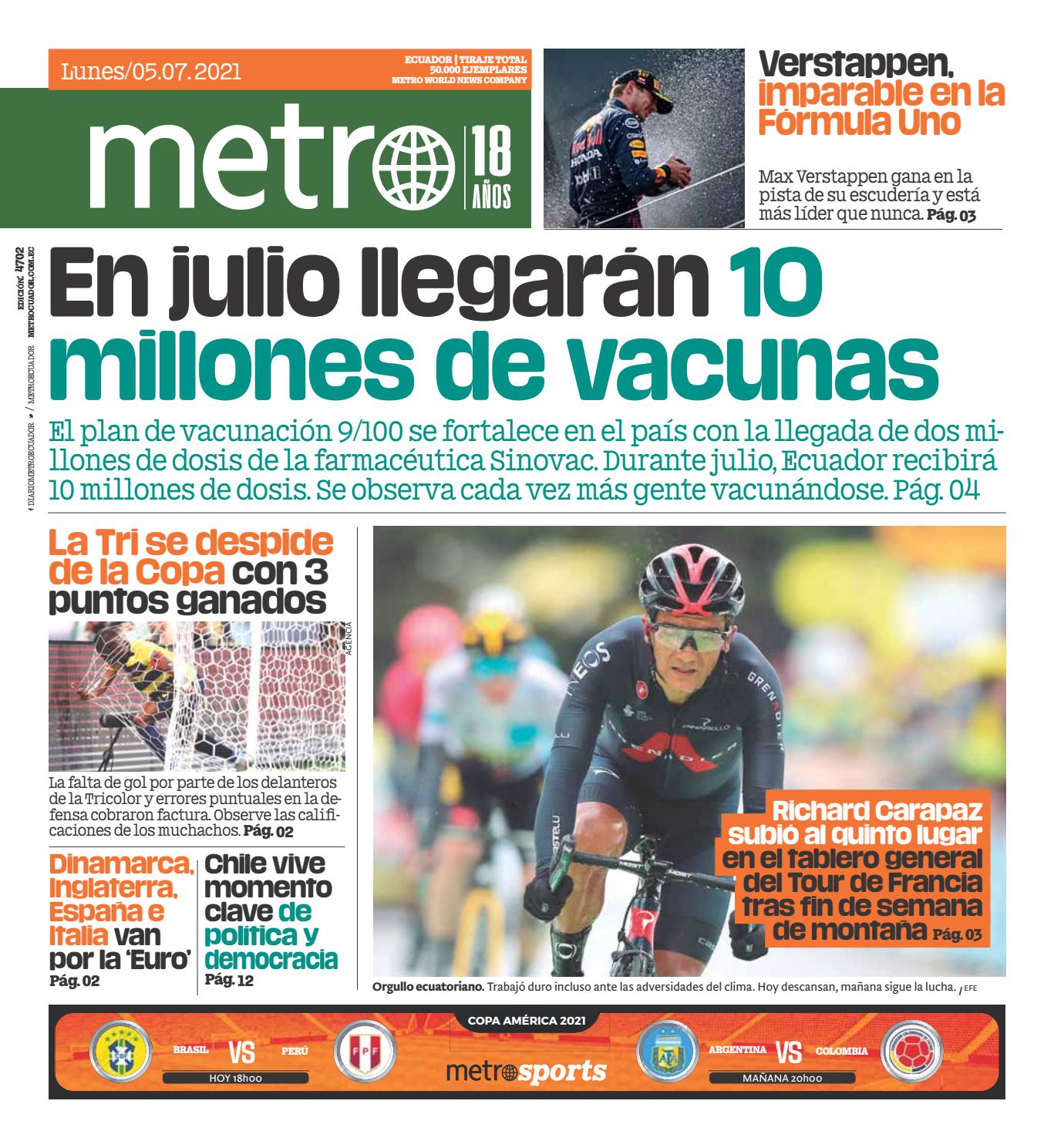 Diario Metro, edición 05 de julio de 2021 by Diario Metro - Issuu