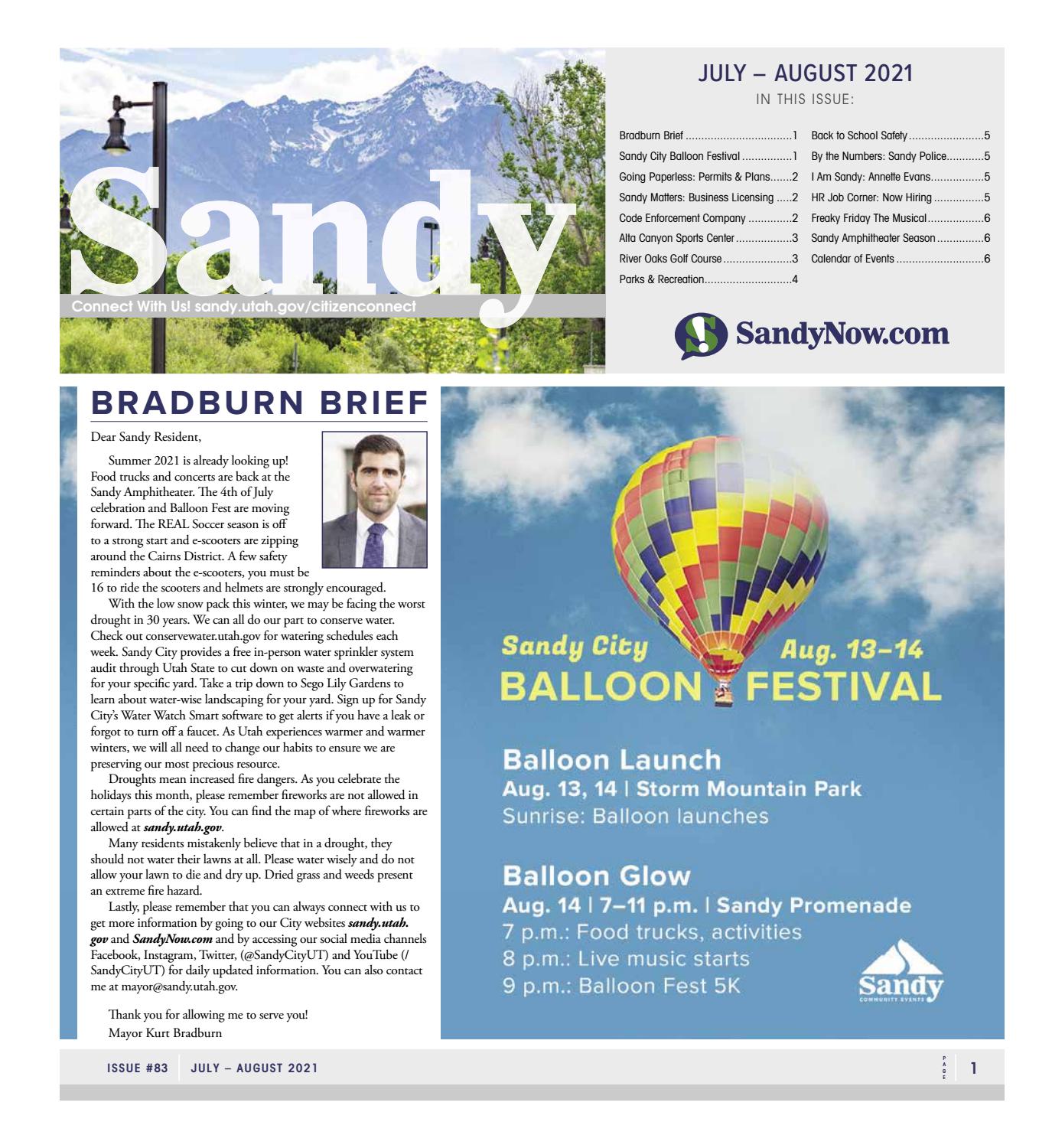 Sandy City Newsletter | July 2021 by The City Journals - Issuu
