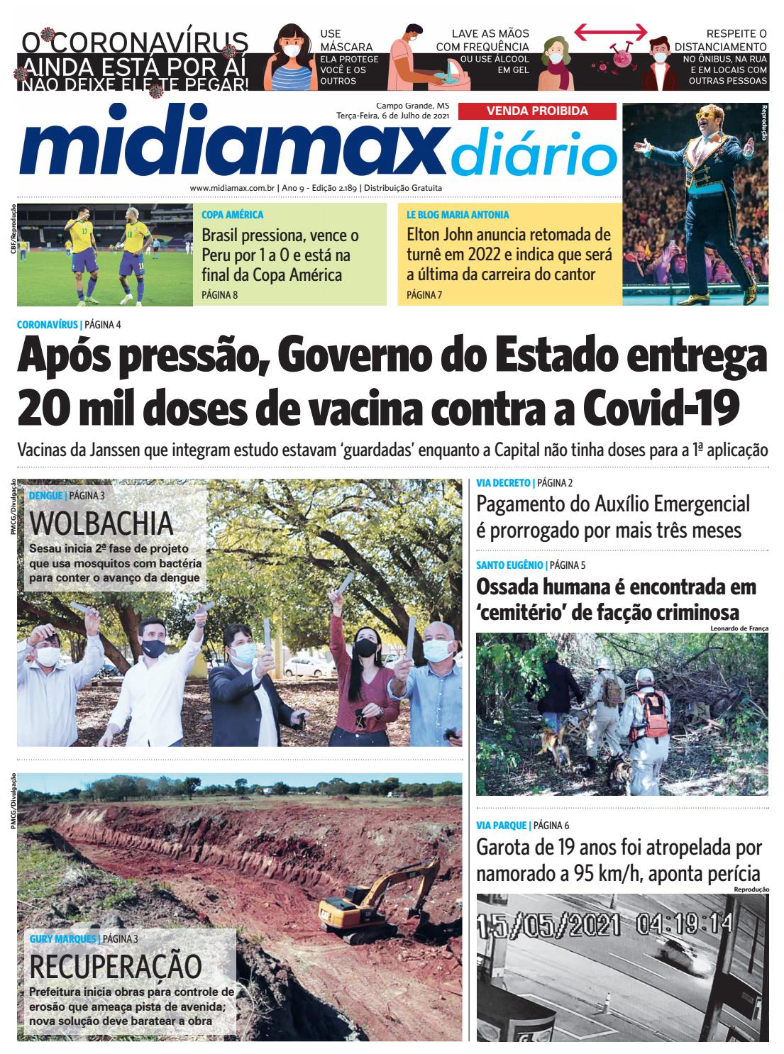 Midiamax Diário 6 De Julho De 2021 Após Pressão Governo Do Estado