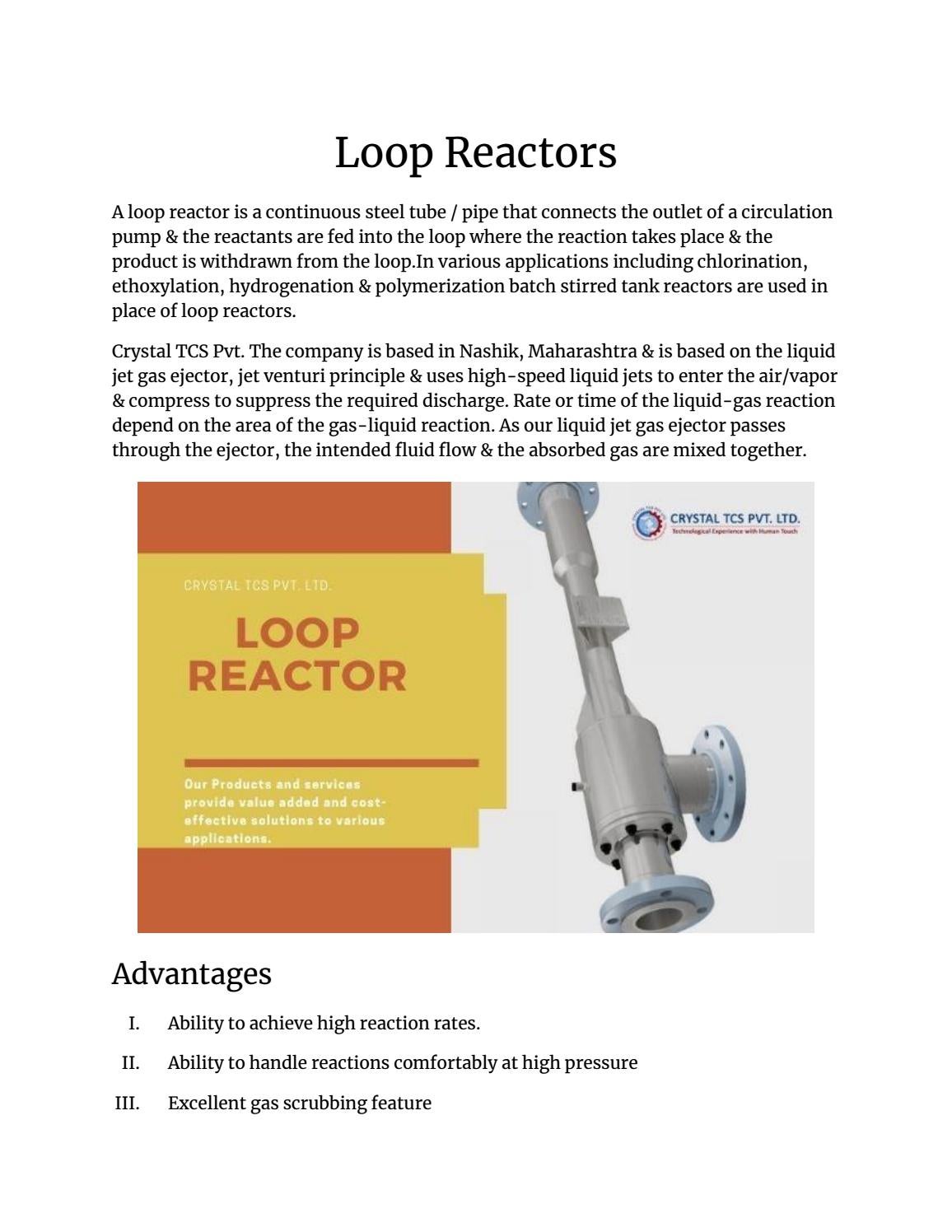 Loop reactor by crystaltcs - Issuu