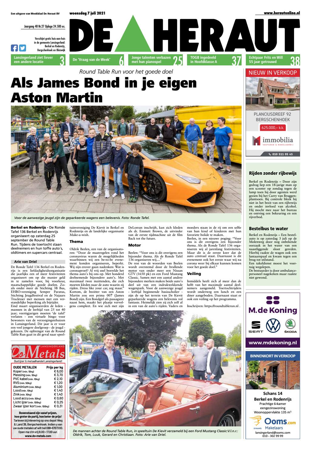 De Heraut week 27 2021 by Nieuwsblad De Heraut - Issuu