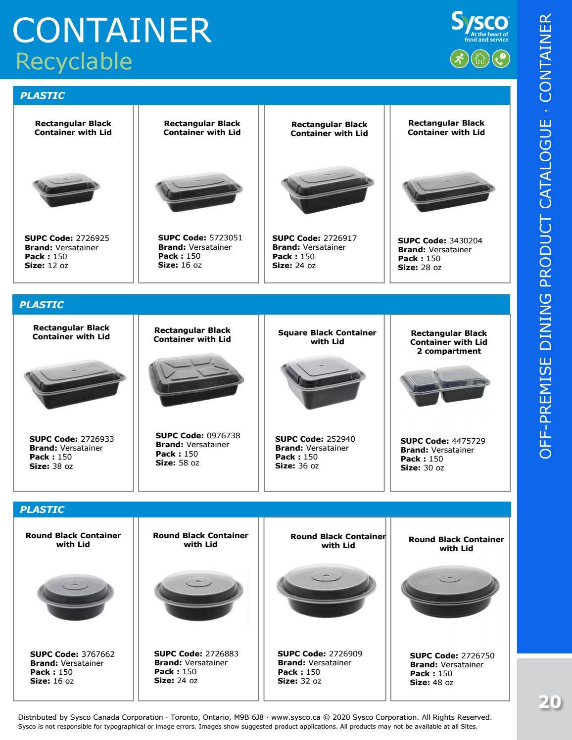 Off Premise Dining Catalogue by Sysco Canada - Issuu