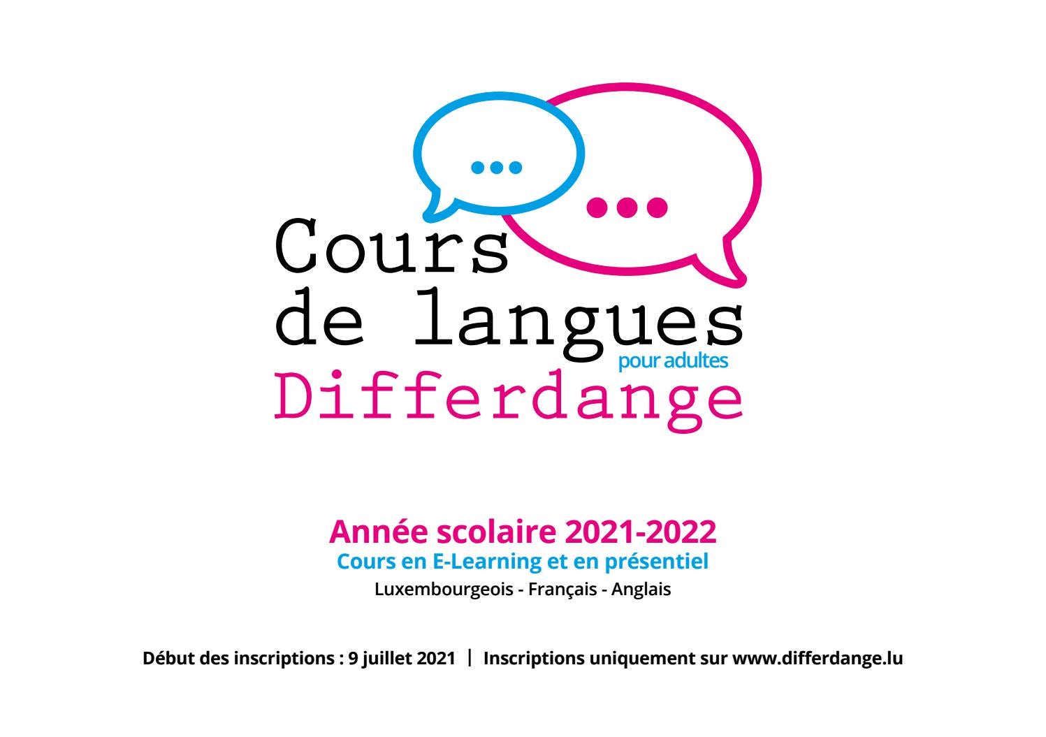 Cours de langues pour adultes Differdange by Ville de Differdange - Issuu