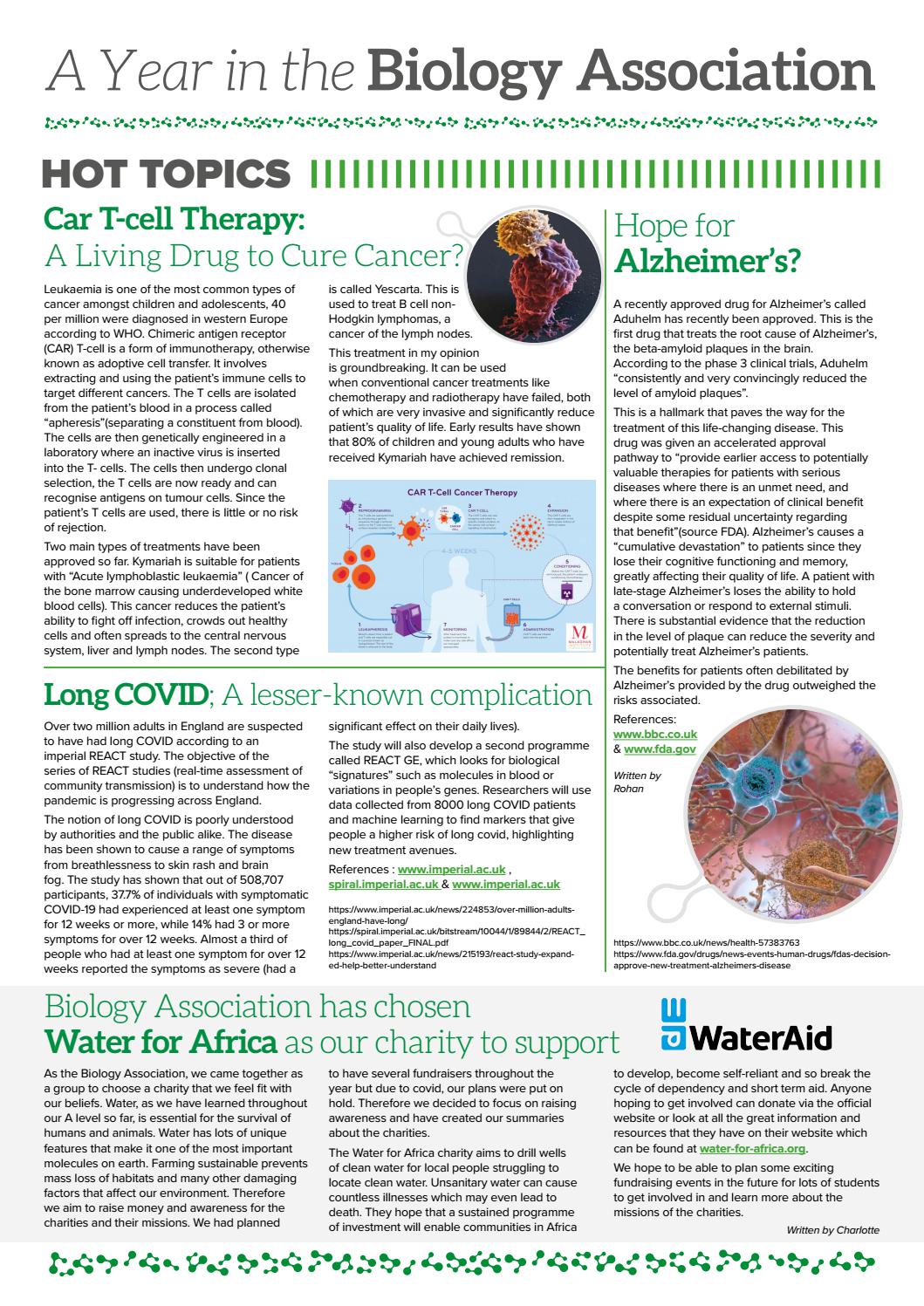 Hymers College Biology Association Newsletter_Issue 1 by marketing ...