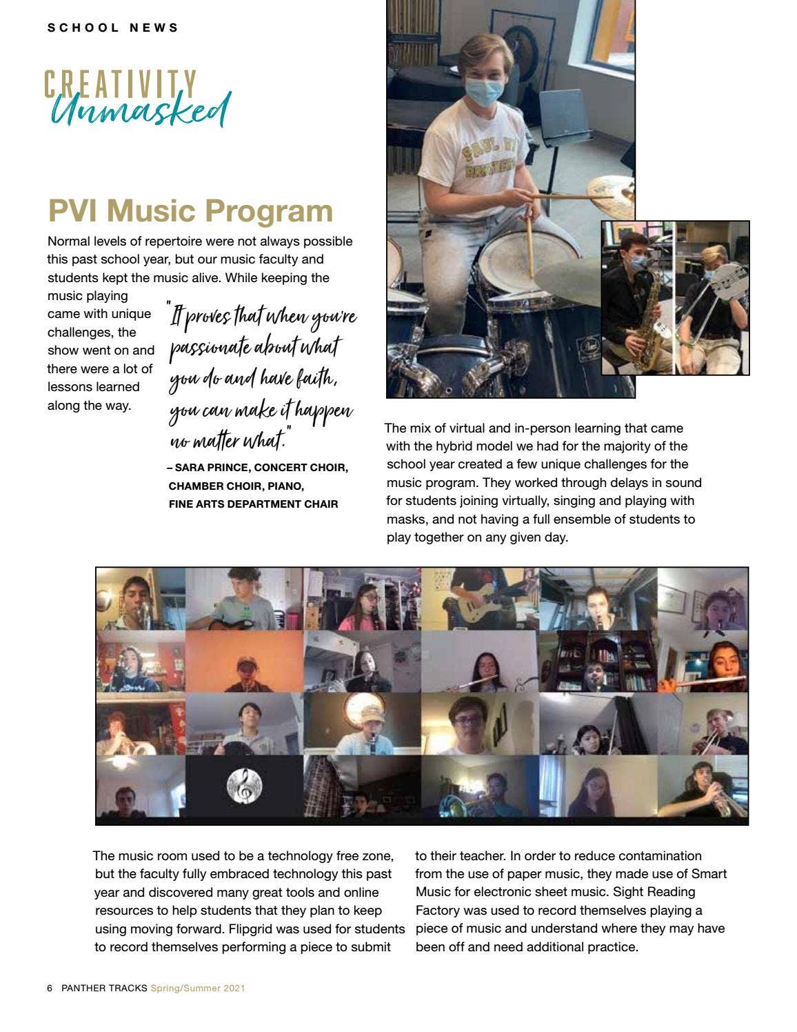PVI Panther Tracks Spring 2021 by St. Paul VI Catholic High School - Issuu