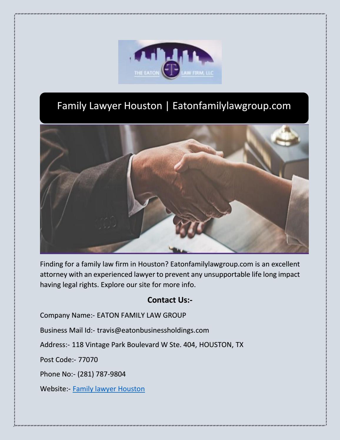 Family Lawyer Houston | Eatonfamilylawgroup.com by EATON FAMILY LAW ...