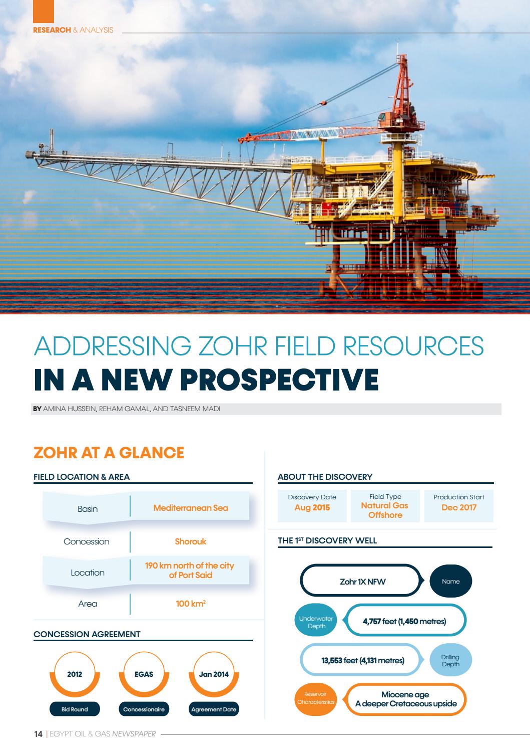 Addressing Zohr Field Resources in A New Prospective by Egypt Oil & Gas ...
