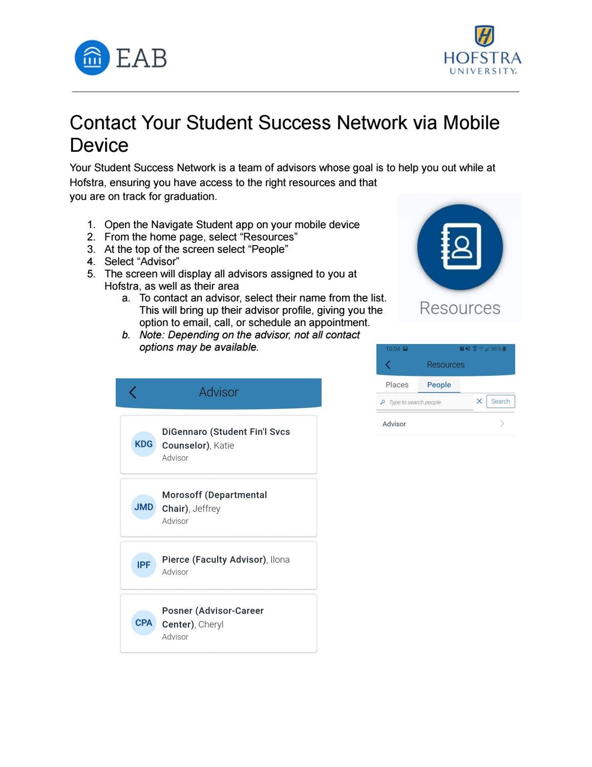 Navigate - Student - Contact Your Student Success Network via Mobile ...