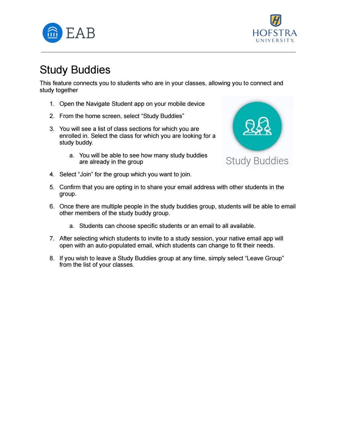 Navigate - Student - Study Buddies by Hofstra University - Issuu