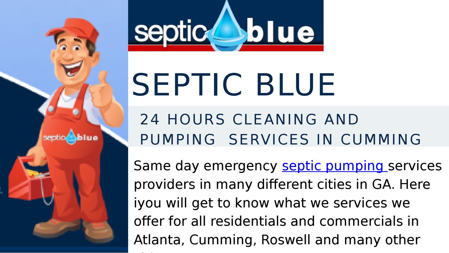 Septic Tank Pumping and Septic Cleaning in Atlanta By Septic Blue by ...