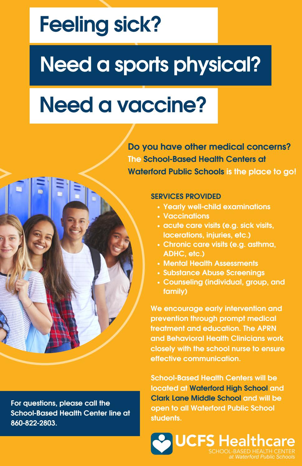 School-Based Health Center Flyer by Waterford Public Schools - Issuu