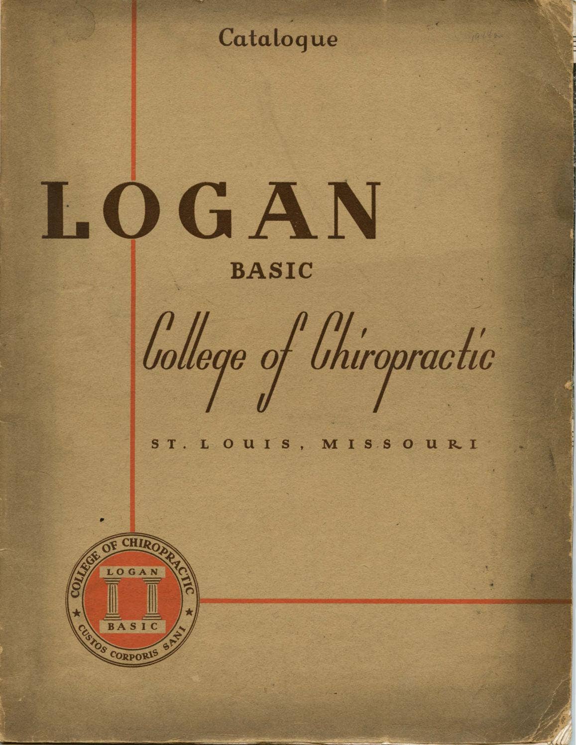 1944 Logan Basic College of Chiropractic Catalogue by Logan Archives ...