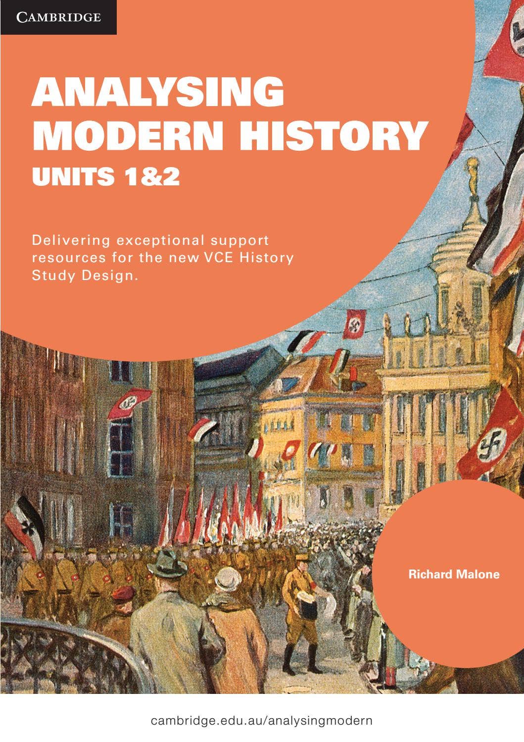 Analysing Modern History VCE Units 1&2 Brochure by cambridge_aused - Issuu