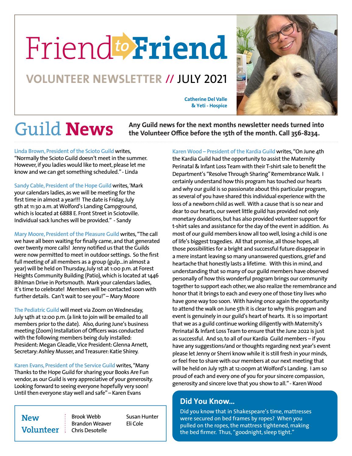 Volunteer Newsletter July 2021 by somcmarketing - Issuu