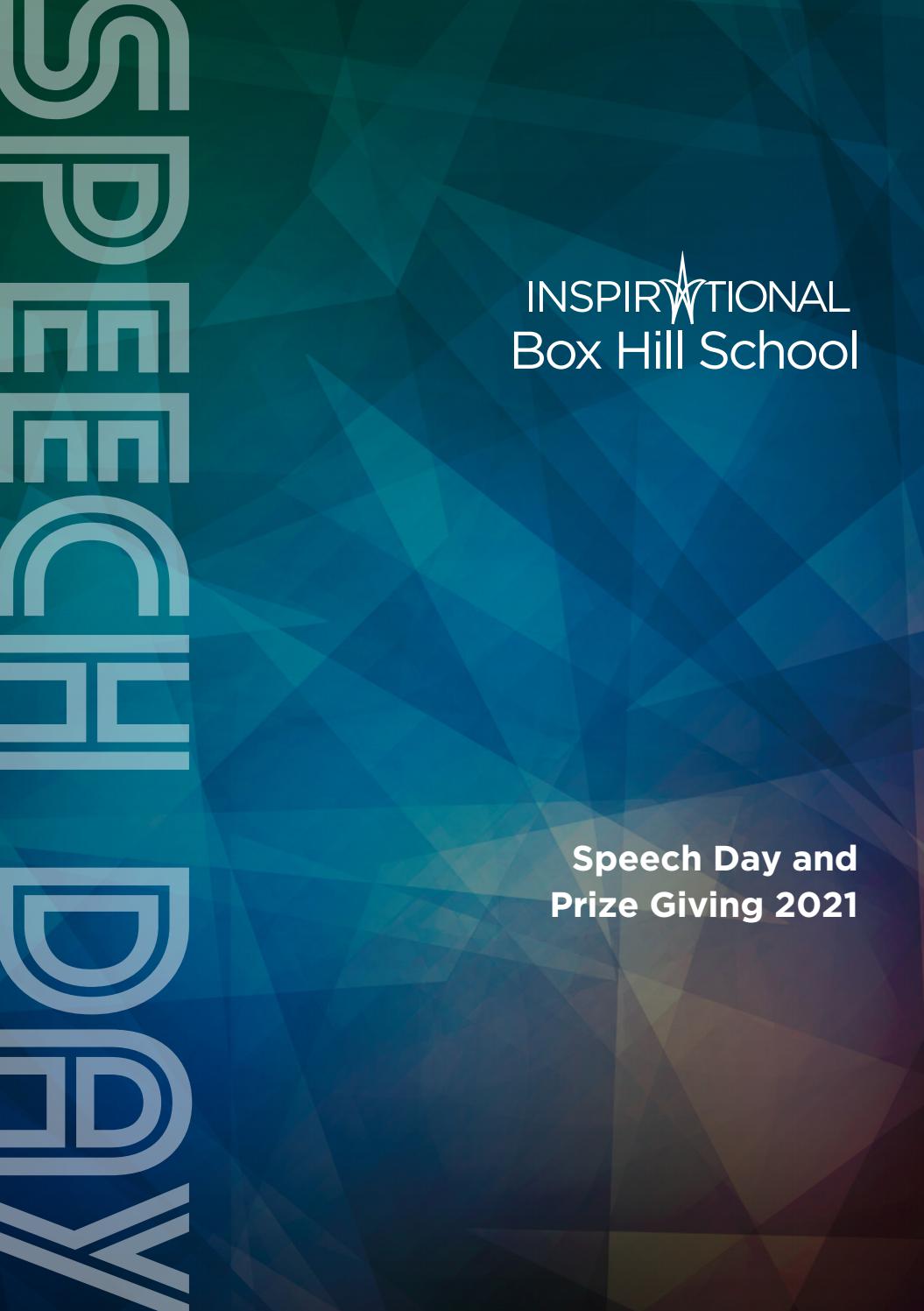 Speech Day and Prize Giving Programme by Box Hill School - Issuu