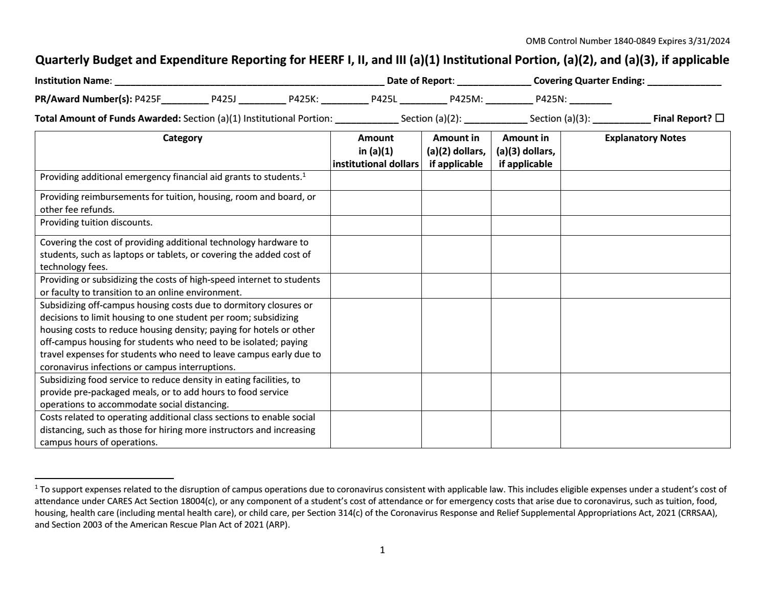 CRRSA ACT INSTITUTIONAL SHARE SECOND QUARTER 2021 REPORT – FINAL by ...