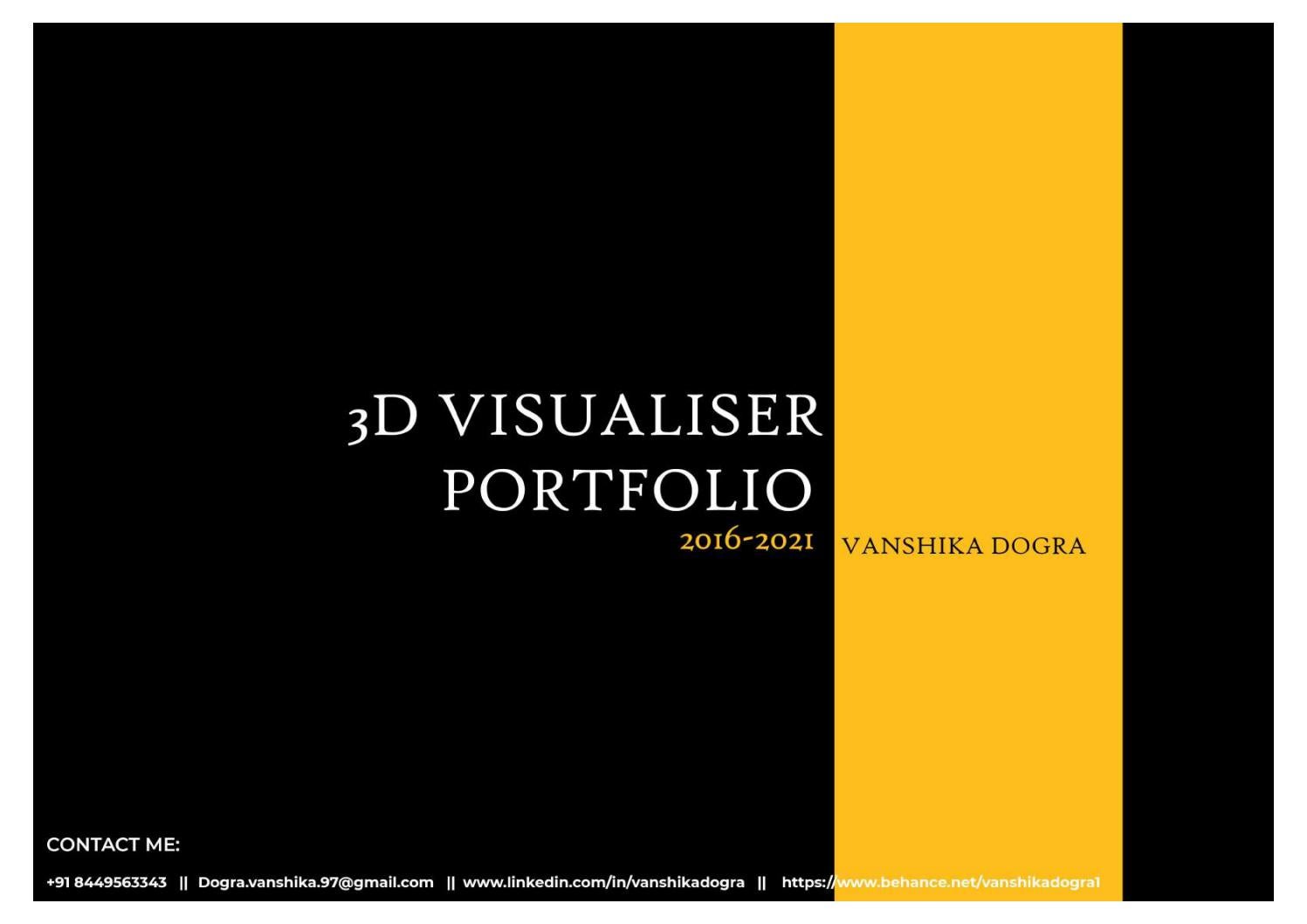 3D Visualizer Portfolio by Vanshika Dogra - Issuu