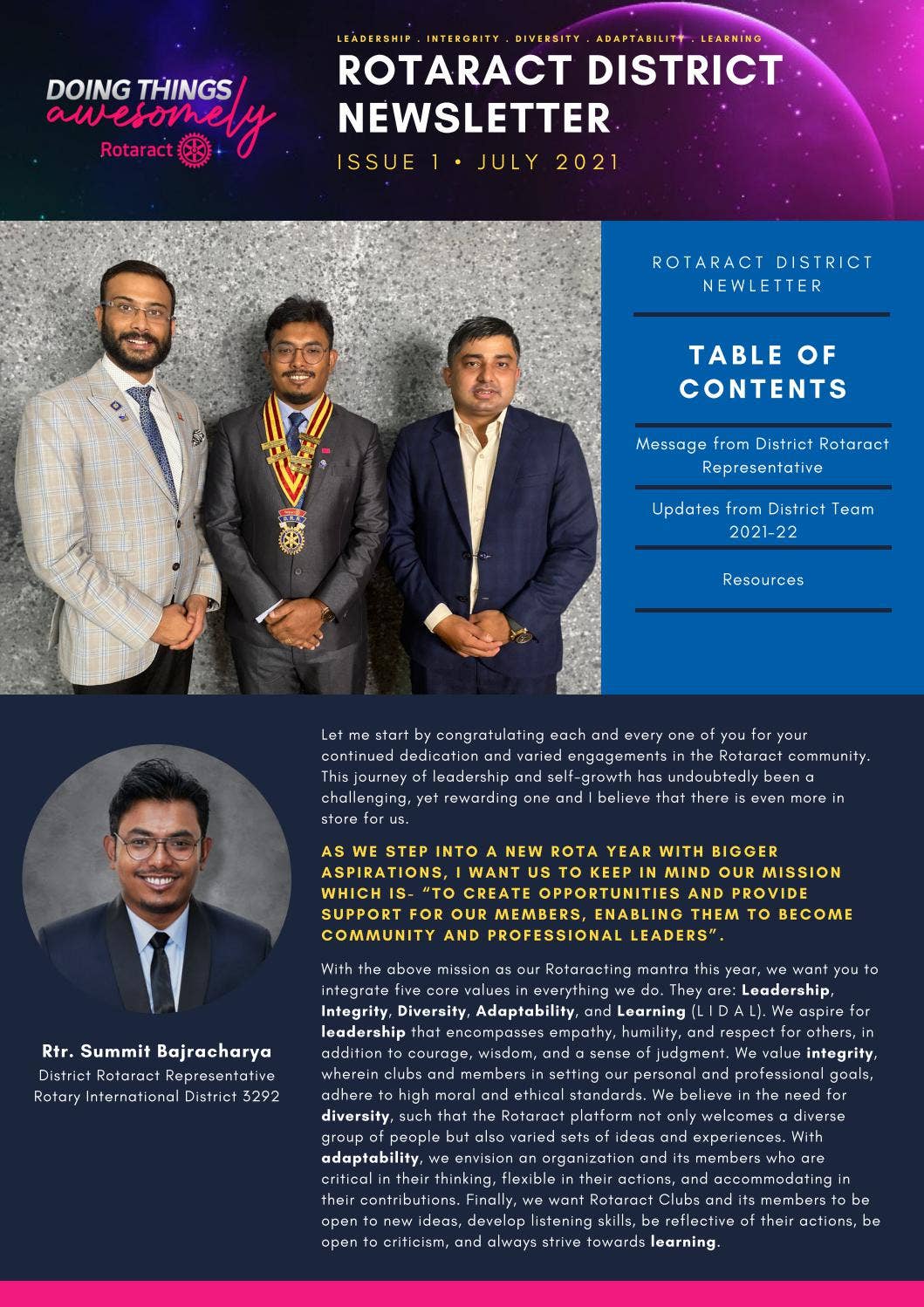 Rotaract District Newsletter | July 2021 | Issue 1 by Rotaract District 3292 - Issuu