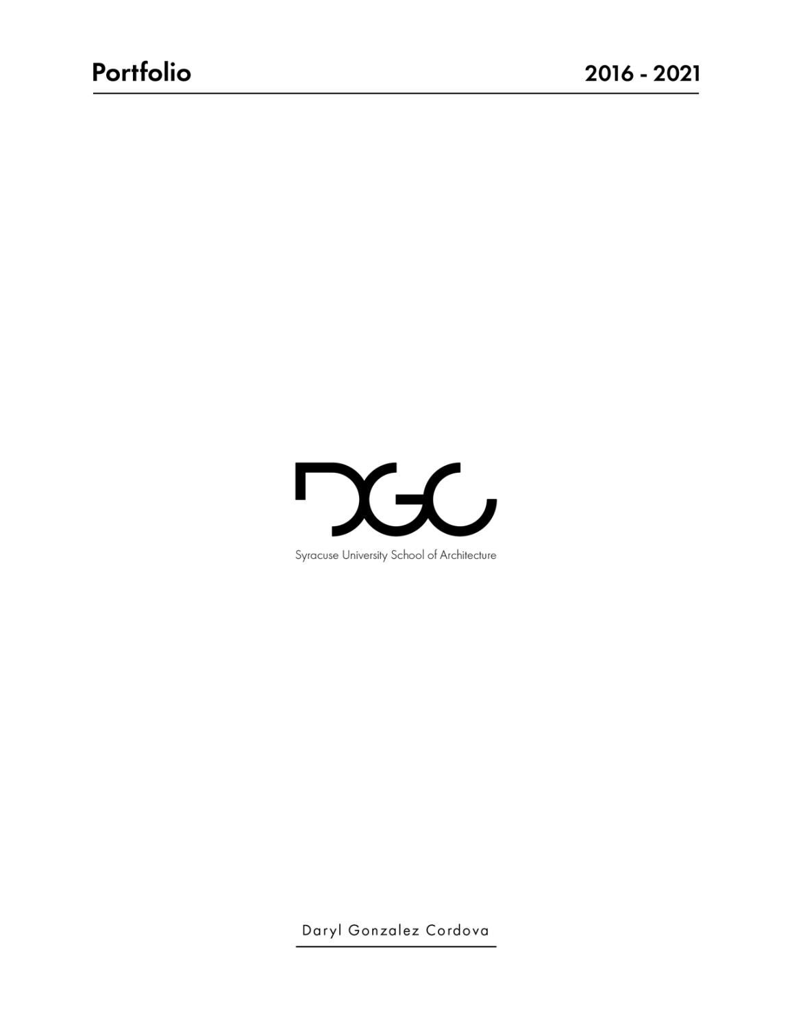 Architecture Portfolio / Daryl Gonzalez Cordova (2016-2021) by dgc.arch ...