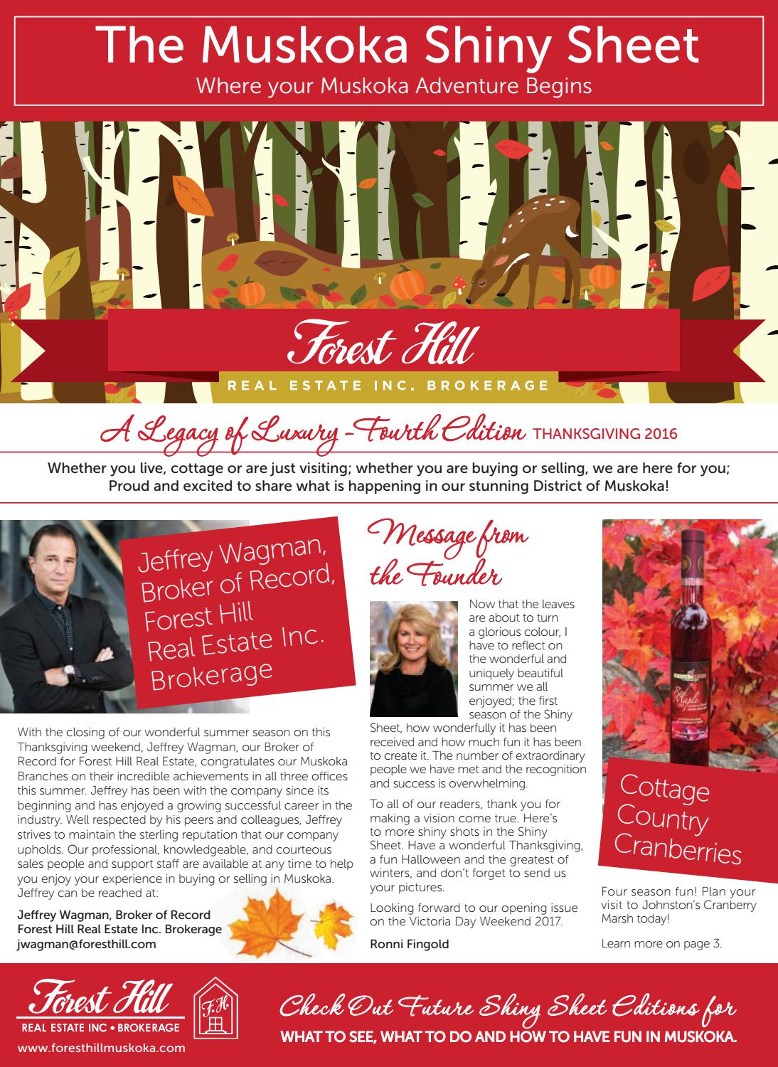 Muskoka Shiny Sheet - Issue 4 by foresthill.com - Issuu