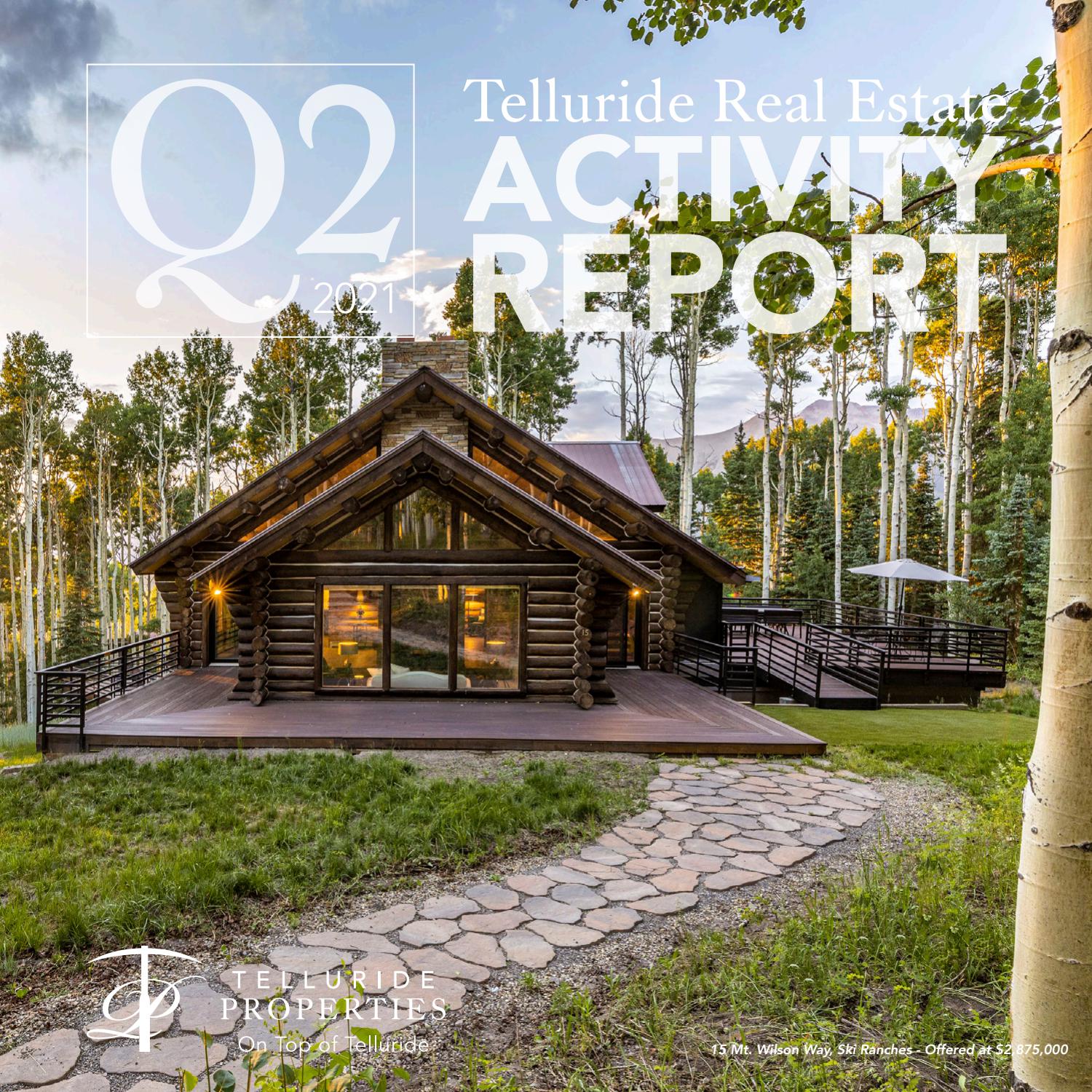 2021 Telluride Real Estate Activity Report Q2 - Telluride Properties by ...