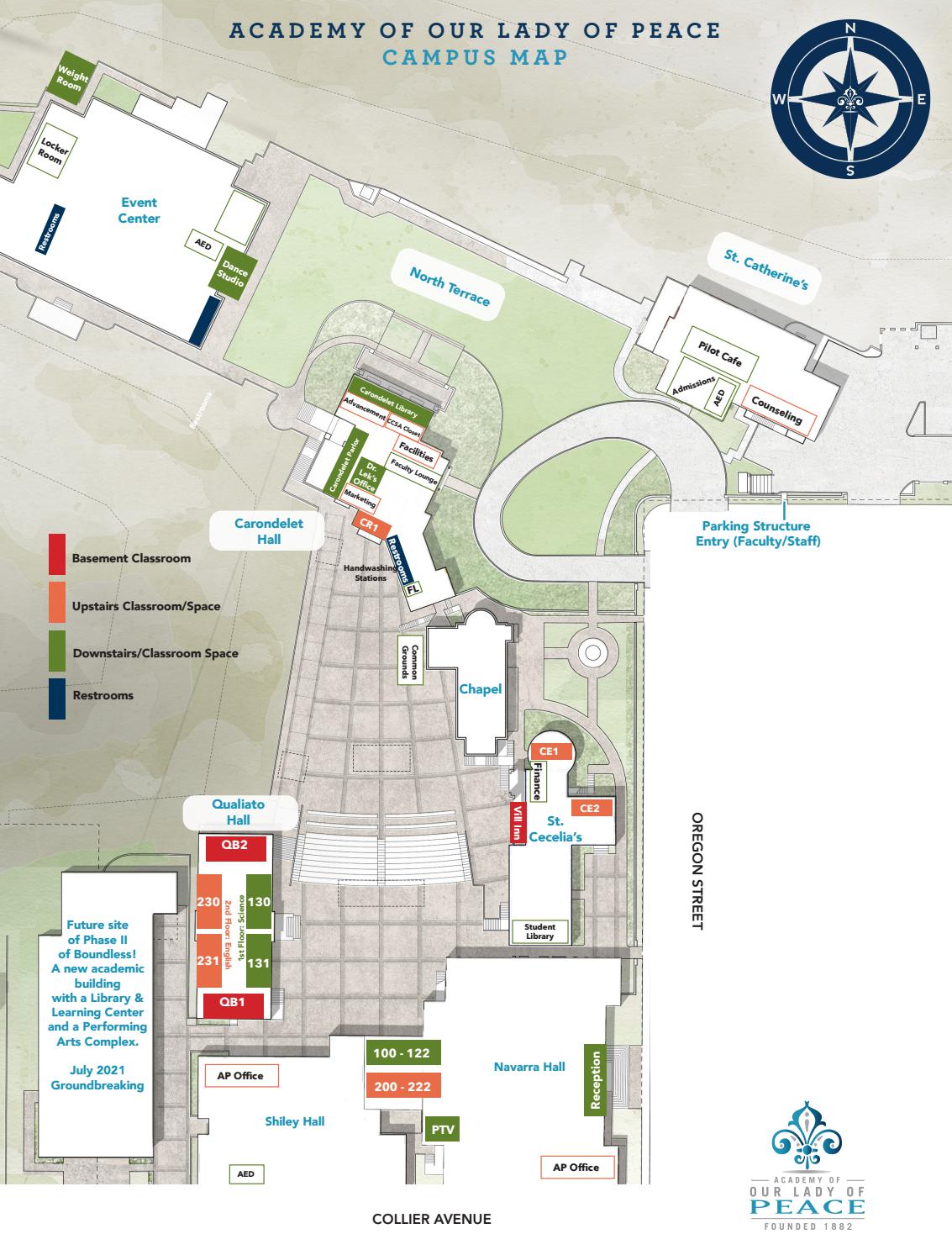 OLP 2021 Campus Map by Academy of Our Lady of Peace - Issuu