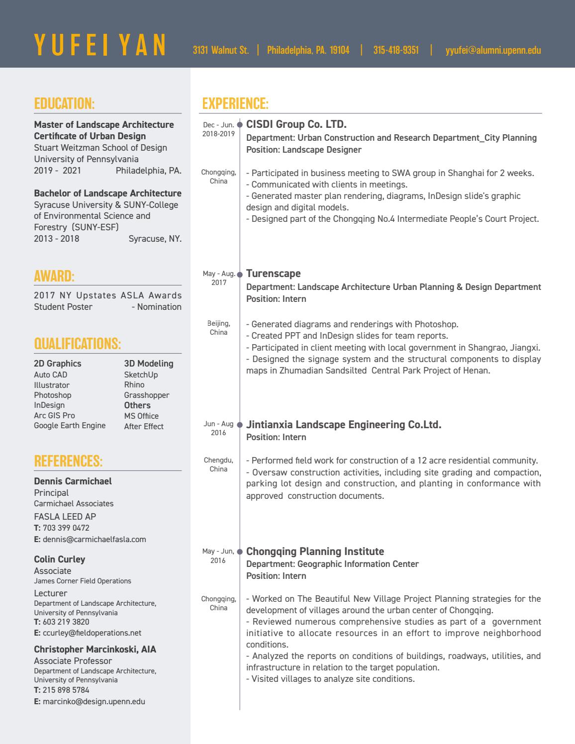 Yan_Resume 2021 by Yan Yufei - Issuu